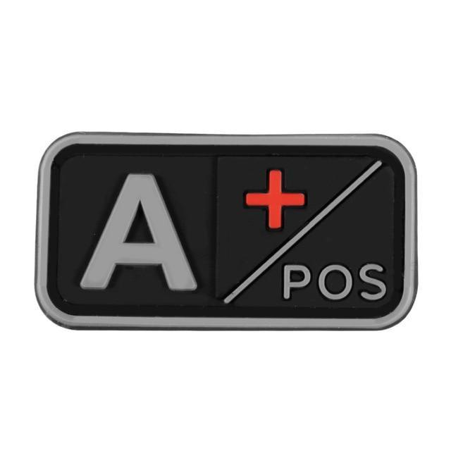 IRON ON PATCH Tactical 3D PVC Blood Type Patches