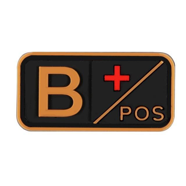 IRON ON PATCH Tactical 3D PVC Blood Type Patches