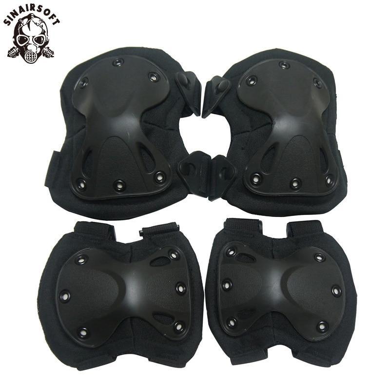 SINAIRSOFT Tactical Airsoft Protective Knee-Elbow Protector Pad Set